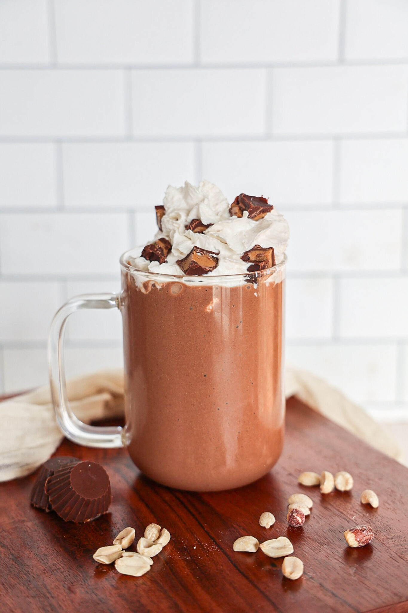 Chocolate Banana peanut butter protein shake - danishealthyeats.com