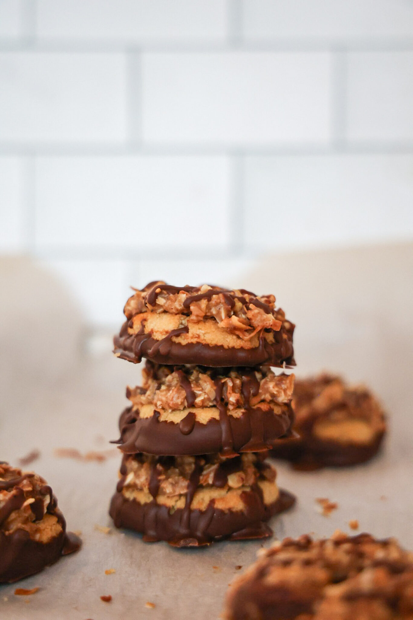 Samoa Cookie recipe (girl scout copycat) - danishealthyeats.com