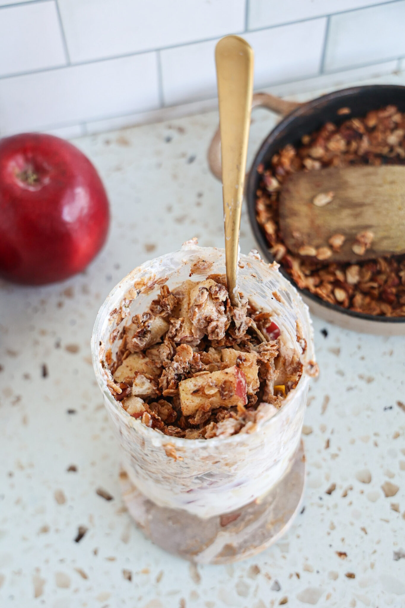 Apple crisp dessert salad - danishealthyeats.com